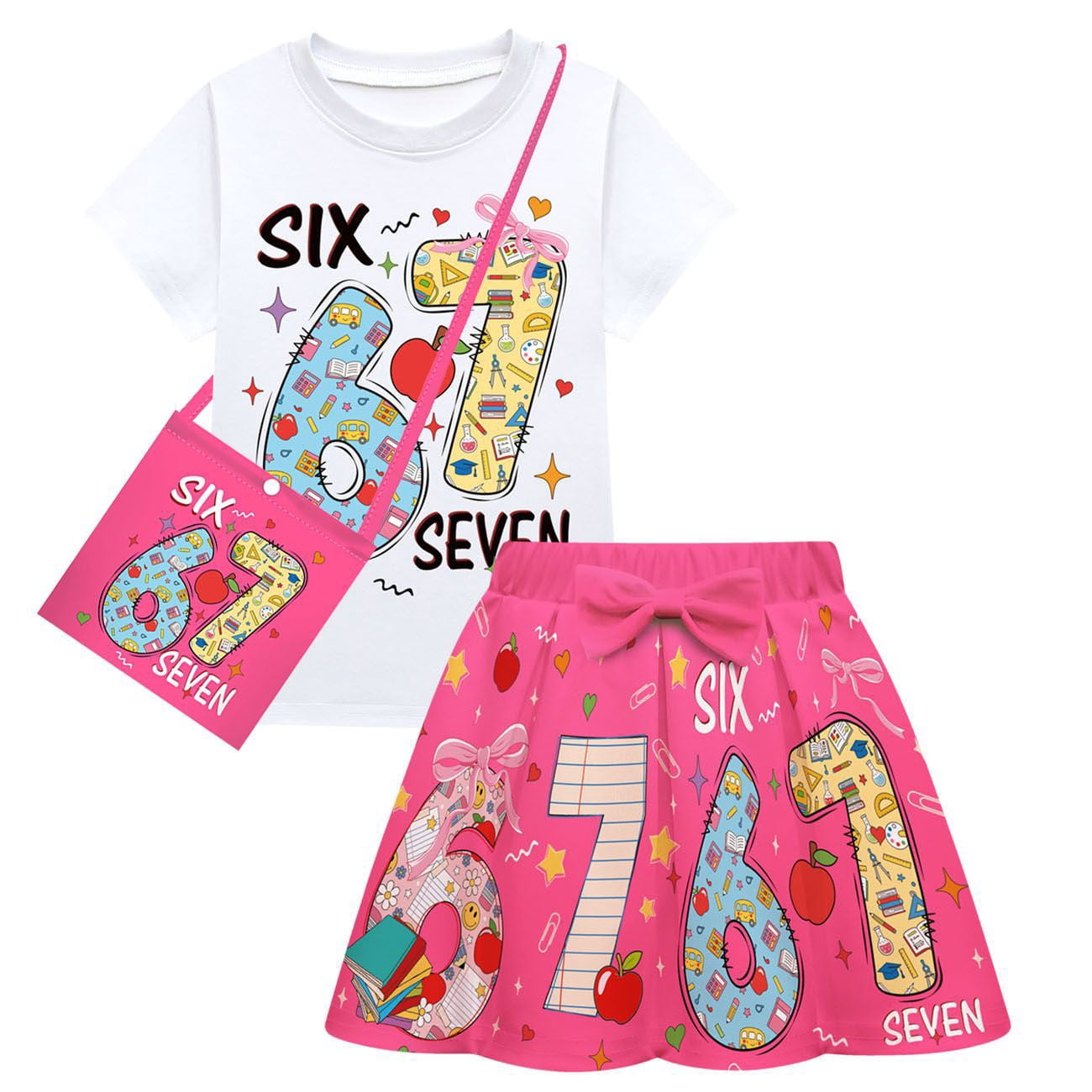 Kids Girls Steal A Brainrot Anime Cartoon Graphics Printed Costume ...