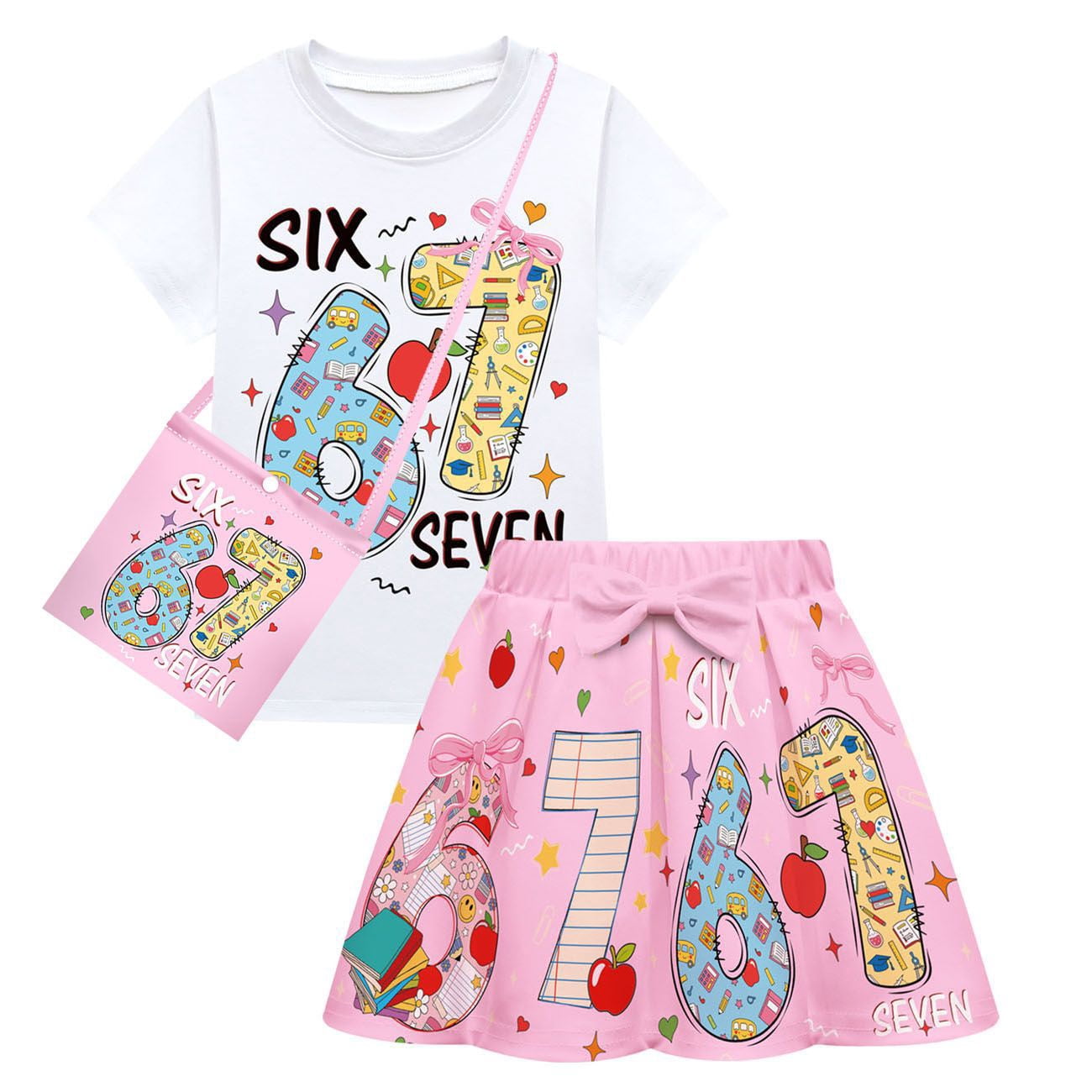 Kids Girls Steal A Brainrot Anime Cartoon Graphics Printed Costume ...