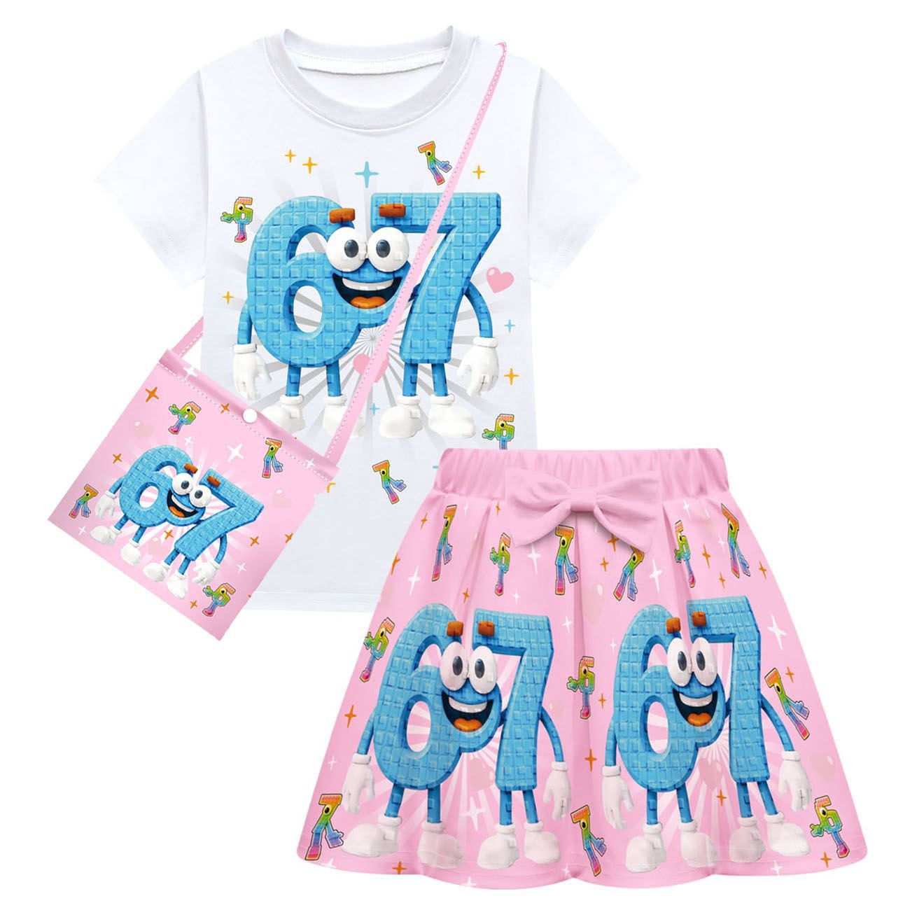 Kids Girls Steal A Brainrot Anime Cartoon Graphics Printed Costume ...