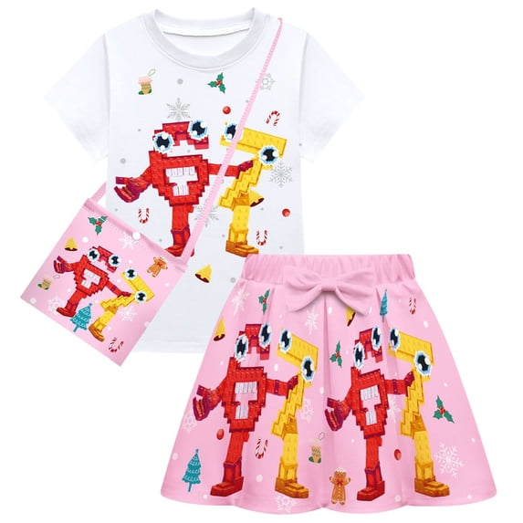 Kids Girls Steal A Brainrot Anime Cartoon Graphics Printed Costume ...