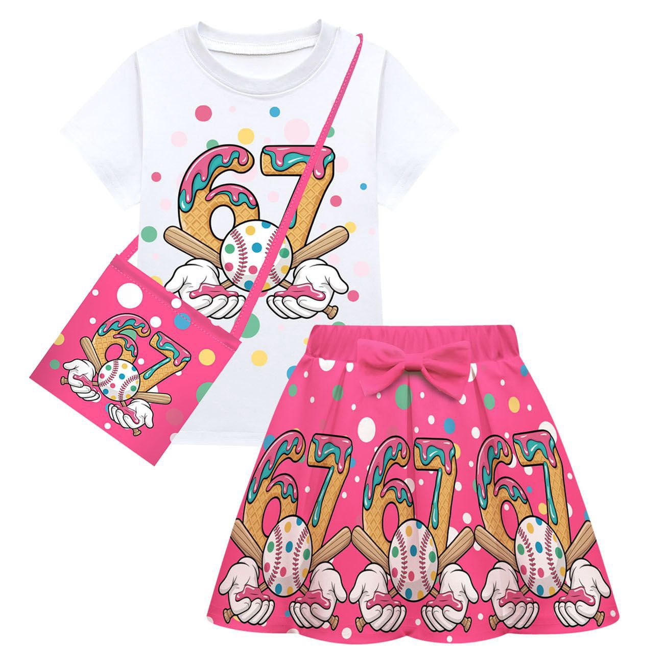 Kids Girls Steal A Brainrot Anime Cartoon Graphics Printed Costume ...