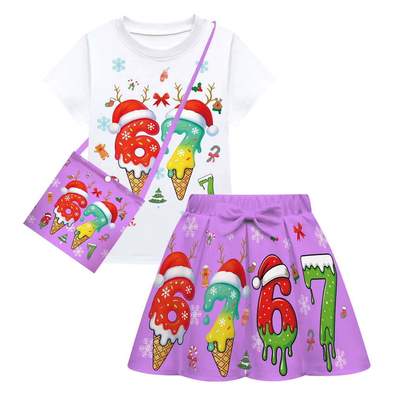 Kids Girls Steal A Brainrot Anime Cartoon Graphics Printed Costume ...