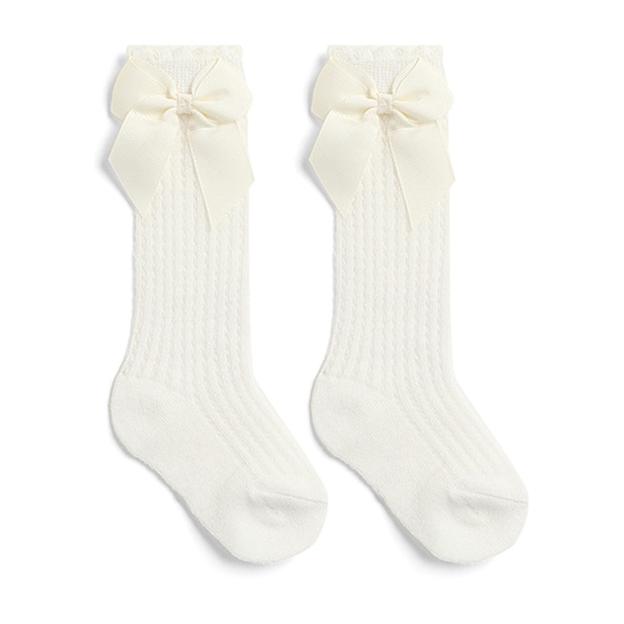 Kids Girls Stockings Lace Tulle See Through Bow Summer Long Tube Socks ...