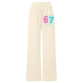 Kids Girls Sweatpants 67 Meme Graphic Wide Leg Sweatpants Drawstring ...