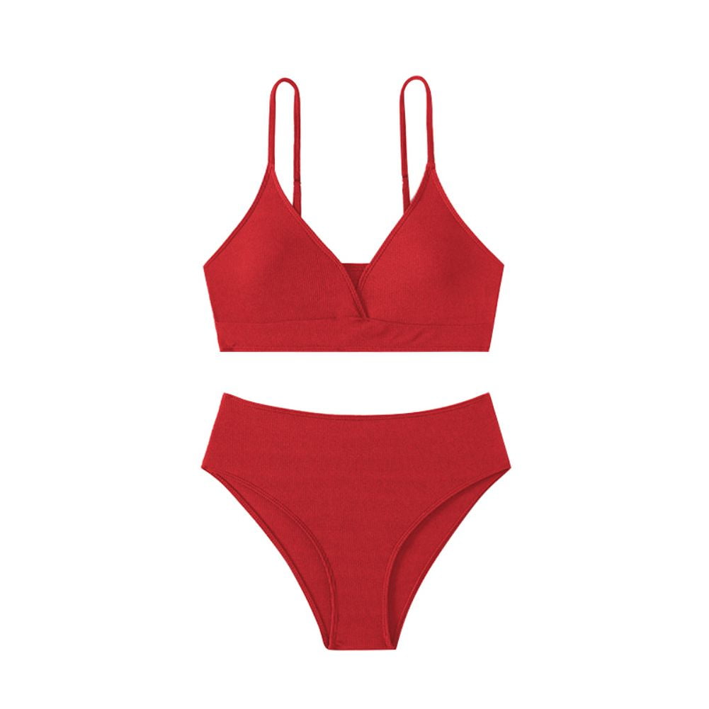 Kids Girls Tankinis Two Pieces Swimsuits Hawaiian Beach Sport Solid ...