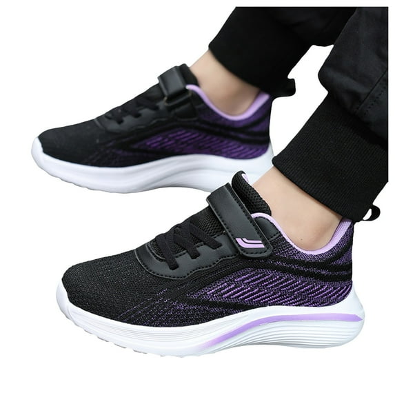 Kids Girls Tennis Shoes Lightweight Mesh Color Block Arch Support Soft ...