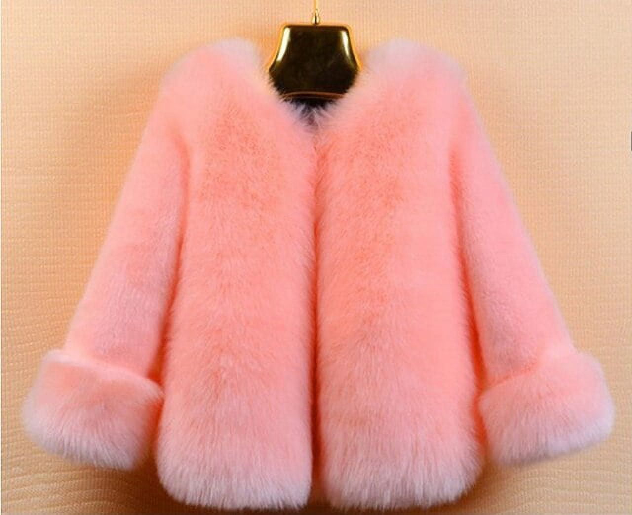 Kids Girls Winter Fur Coat 2019 Elegant Warm Teenage Girl Faux Fur ...