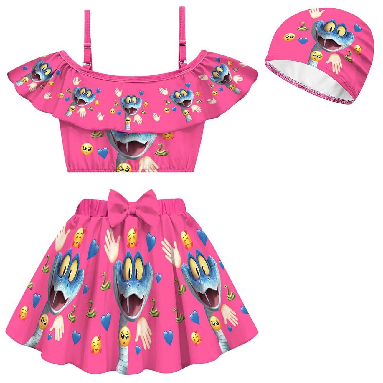 Kids Girls Zootopia2 Anime Cartoon Graphics Printed Costume Swimsuit ...