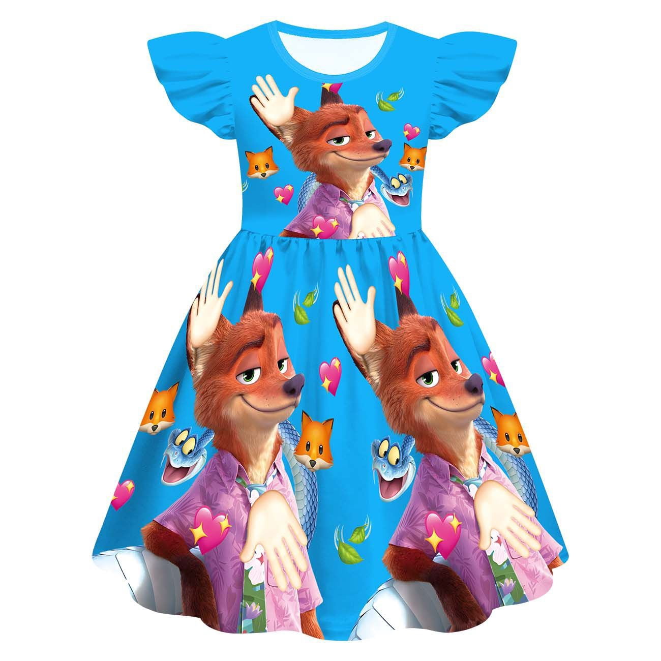 Kids Girls Zootopia2 Nick Judy Gary Snake Movie Cartoon Graphics ...
