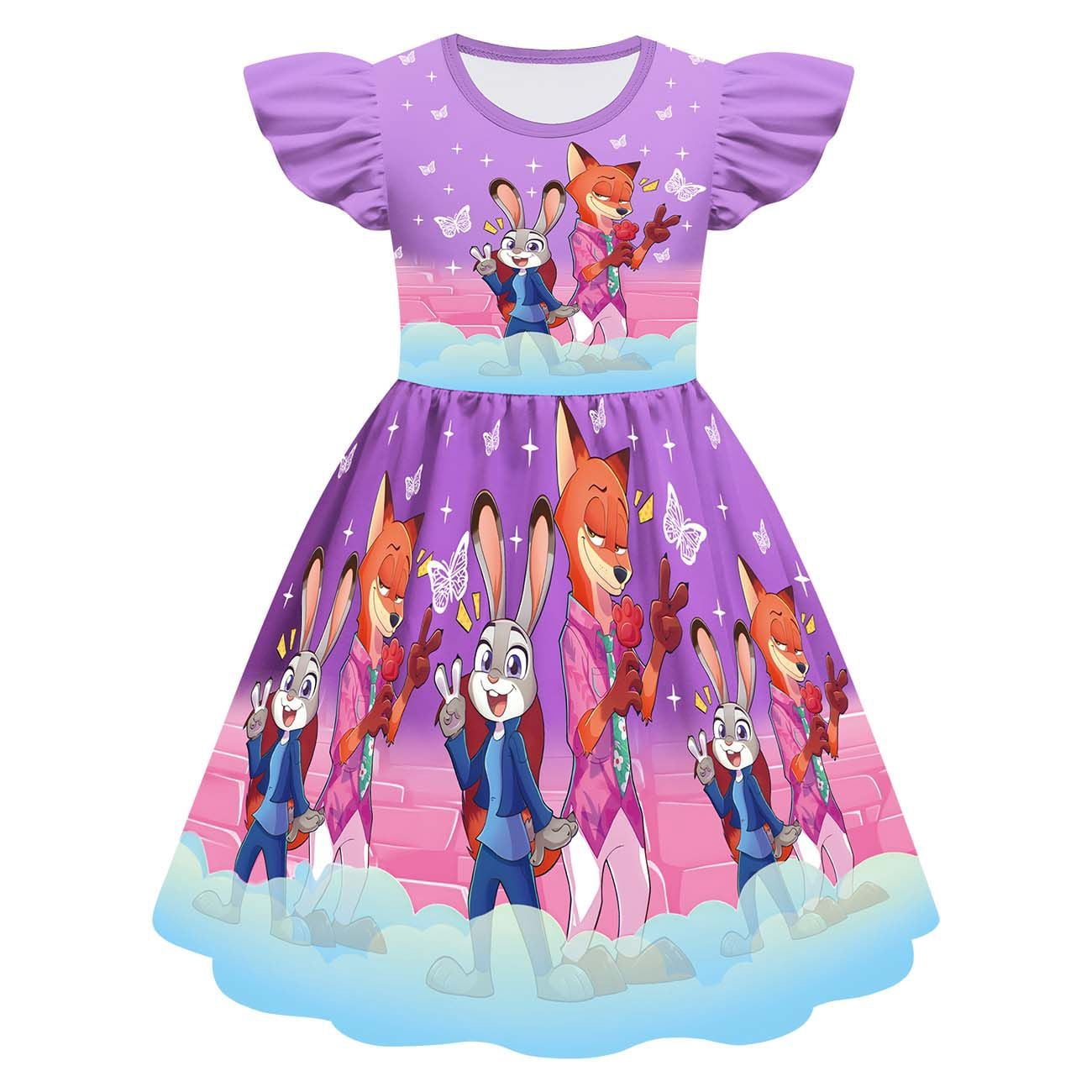 Kids Girls Zootopia2 Nick Judy Gary Snake Movie Cartoon Graphics ...