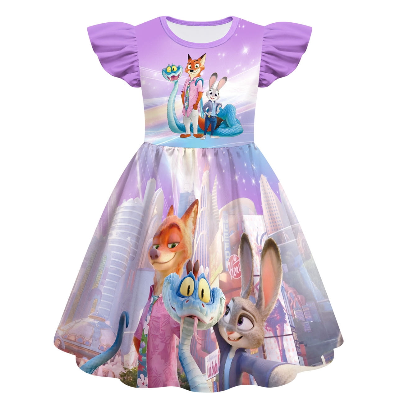 Kids Girls Zootopia2 Nick Judy Gary Snake Movie Cartoon Graphics ...