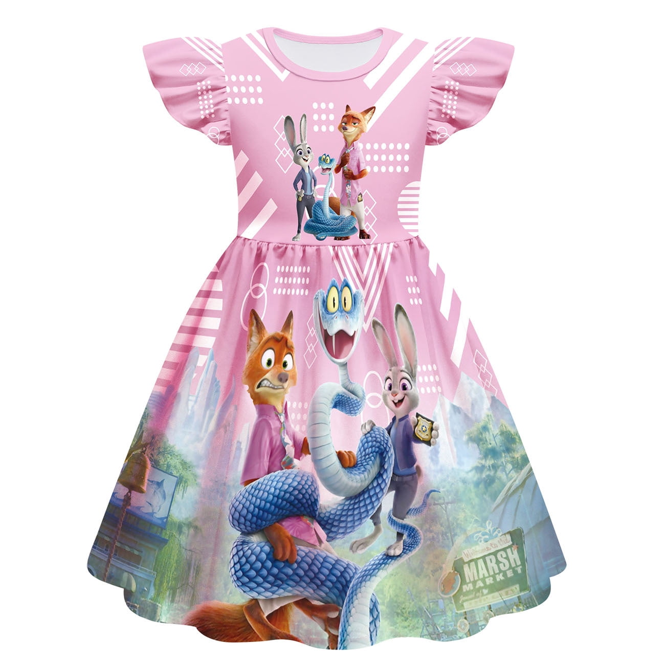 Kids Girls Zootopia2 Nick Judy Gary Snake Movie Cartoon Graphics ...
