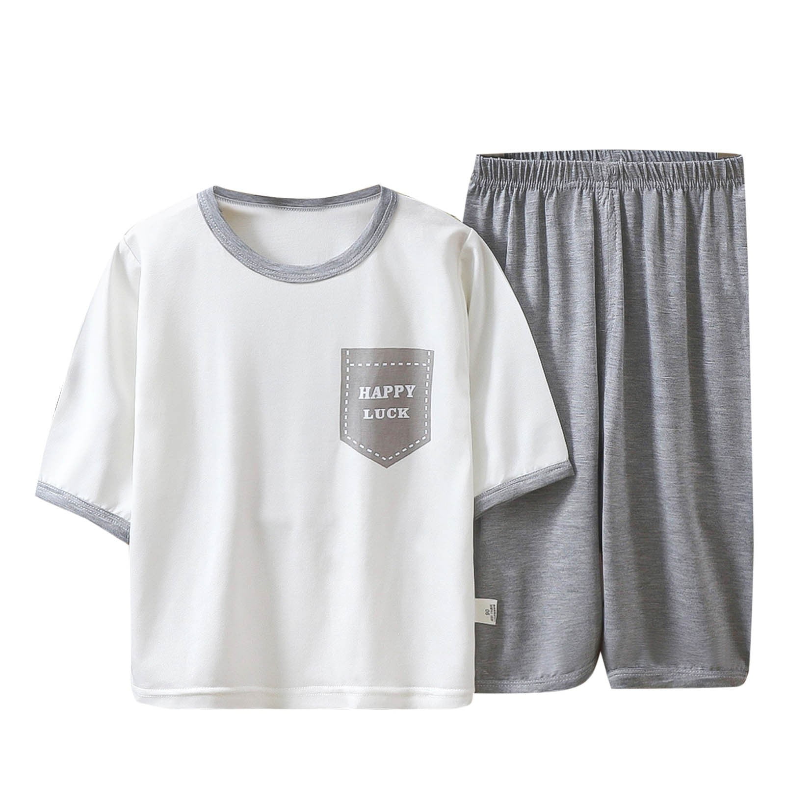 Kids Girls' and Boys Clothes Summer 2-Piece Outfits Set Crew Neck Basic ...