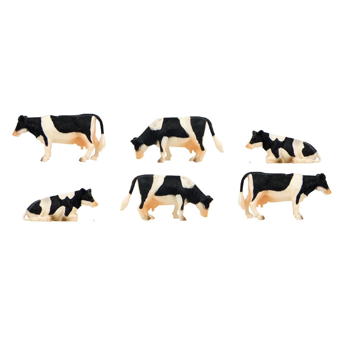 Kids Globe 1/32 6 Piece Black and White Cow Set 570009 - Walmart.com