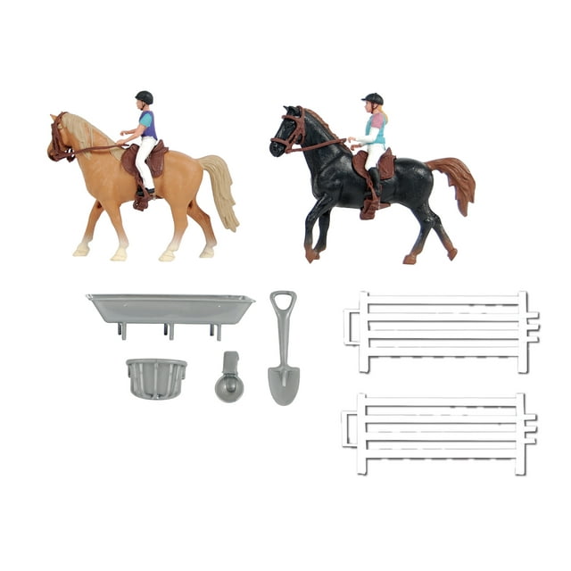 Kids Globe Horses with riders and accessories Action Figure Set, 10 ...