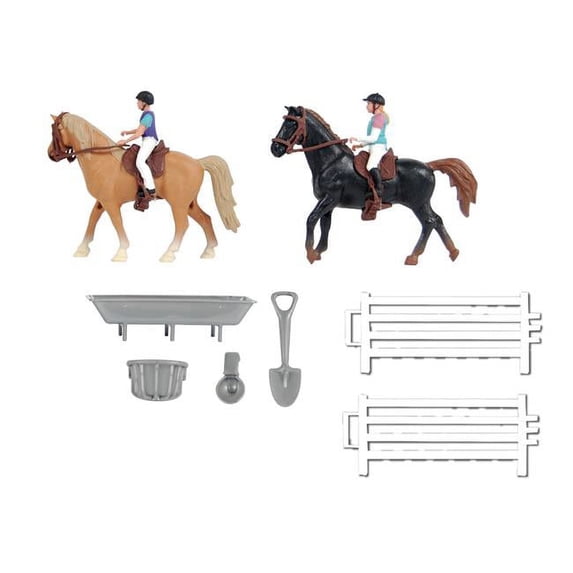Kids Globe KG640072 1-24 Scale 2 Horses with Riders & Accessories ...