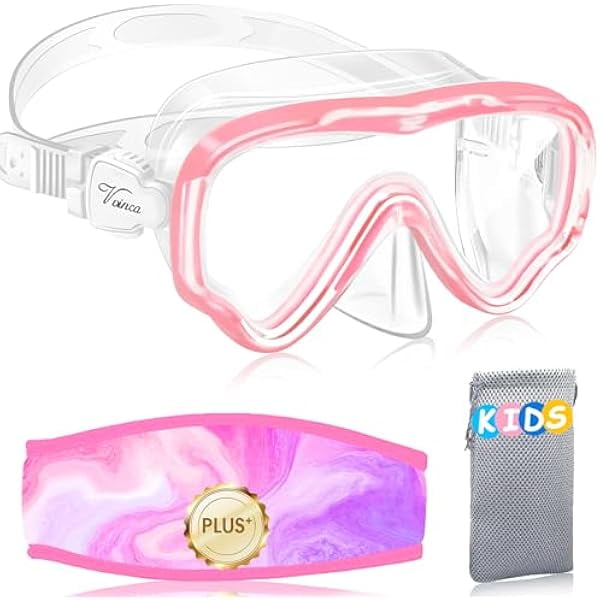 Kids Goggles Snorkel Mask Diving Mask Swimming Goggles with Nose Cover ...