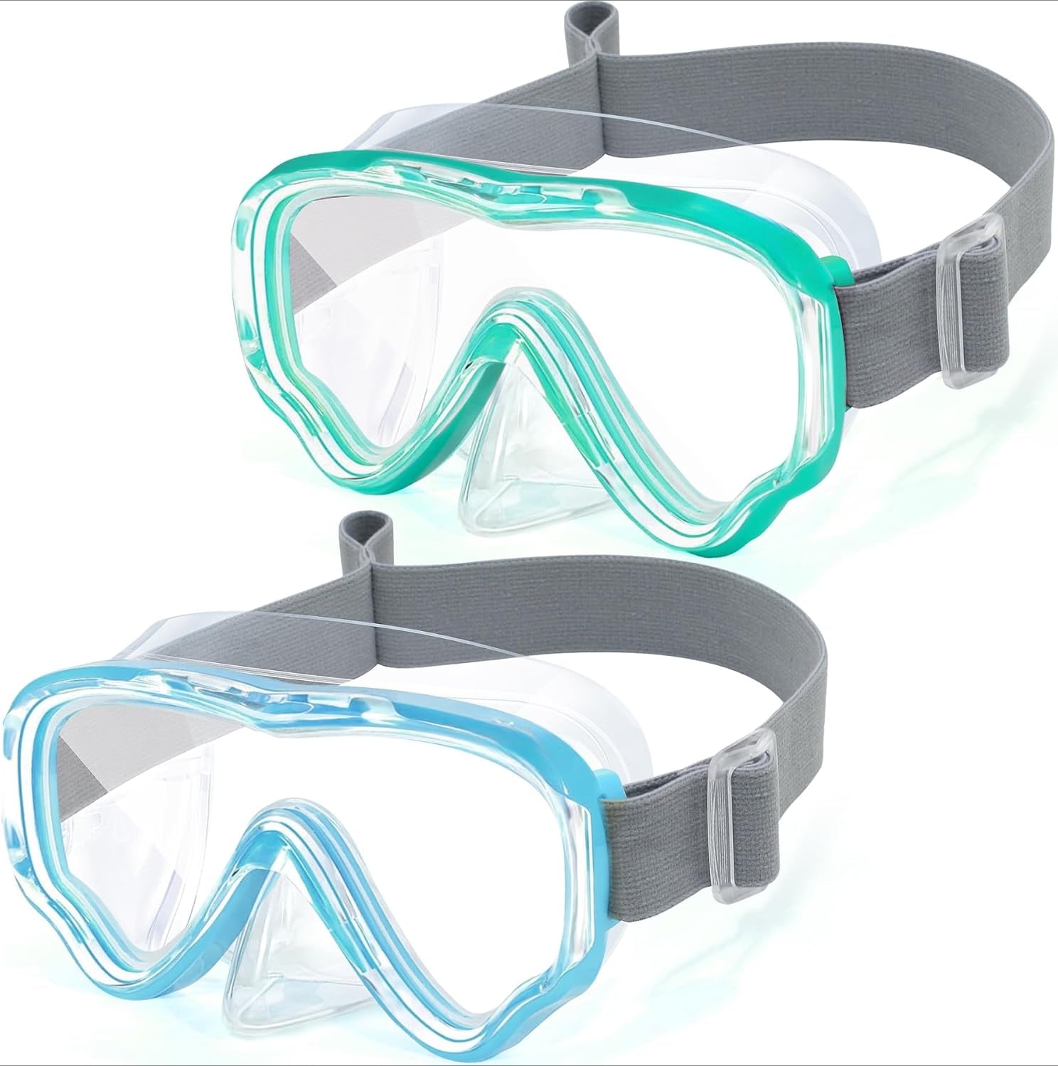 Kids-Goggles with Nose Cover, Diving Mask Elastic Fabric Strap Anti Fog ...