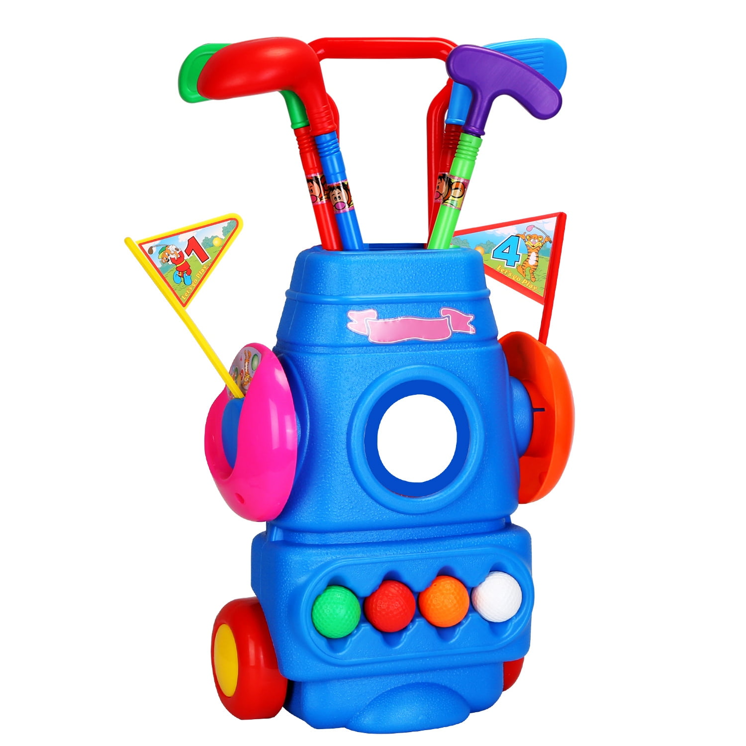 Kids Golf Club Set TeqHome Toddler Golf Ball Game Play Set Outdoor Golf ...