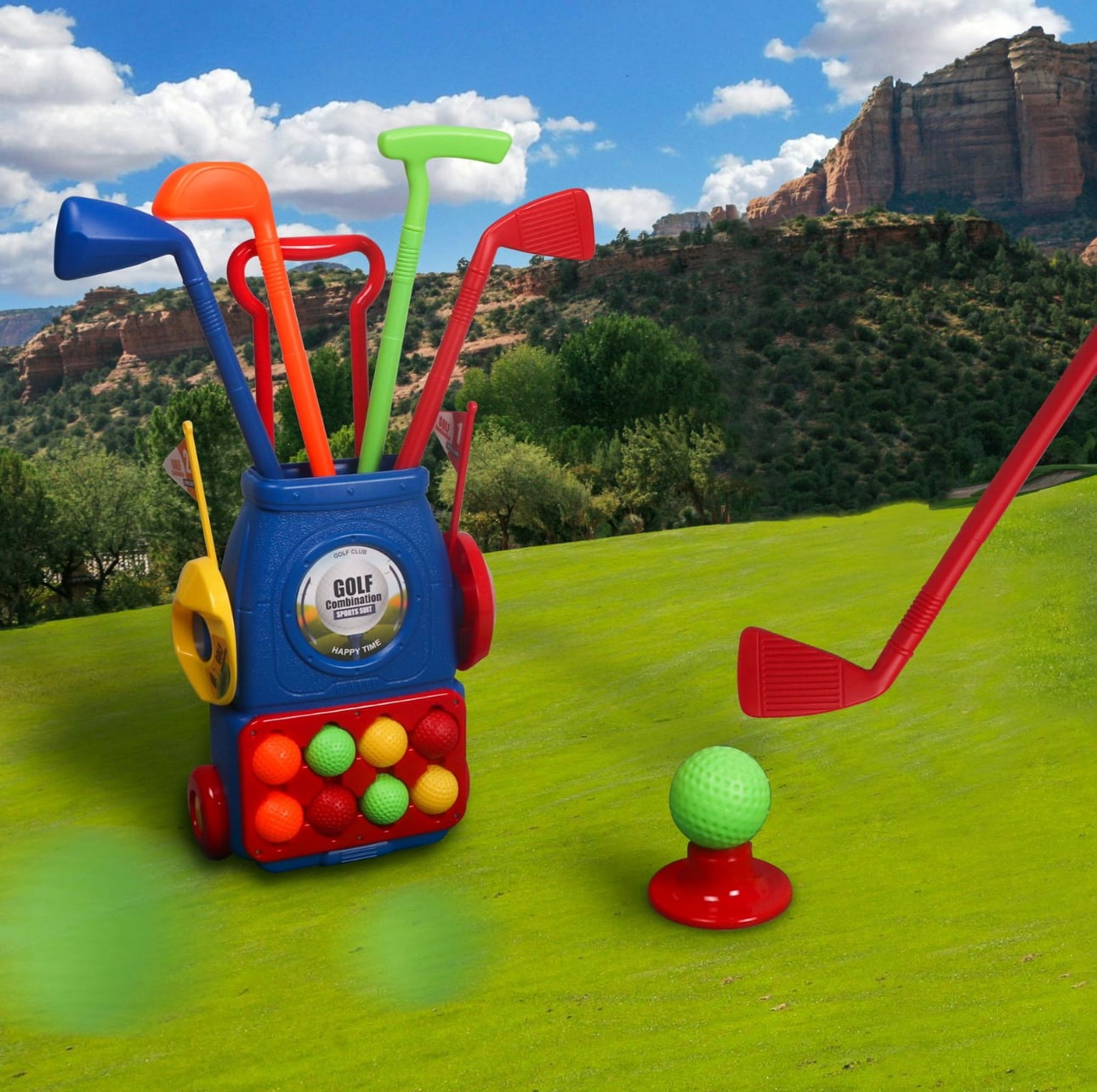 Kids Golf Toy Set with Balls, Stickers for Boys, Girls, with 6 Balls, 4 ...