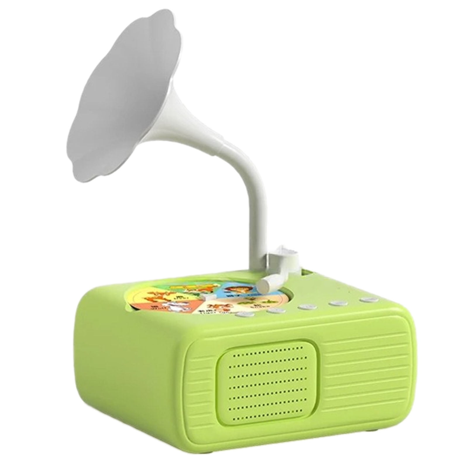 Kids Gramophone Record Player Educational Toy with 96 Learning Cards ...