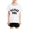 Kids Graphic Print Short Sleeve T Shirts Casual Letter Design Blouse ...
