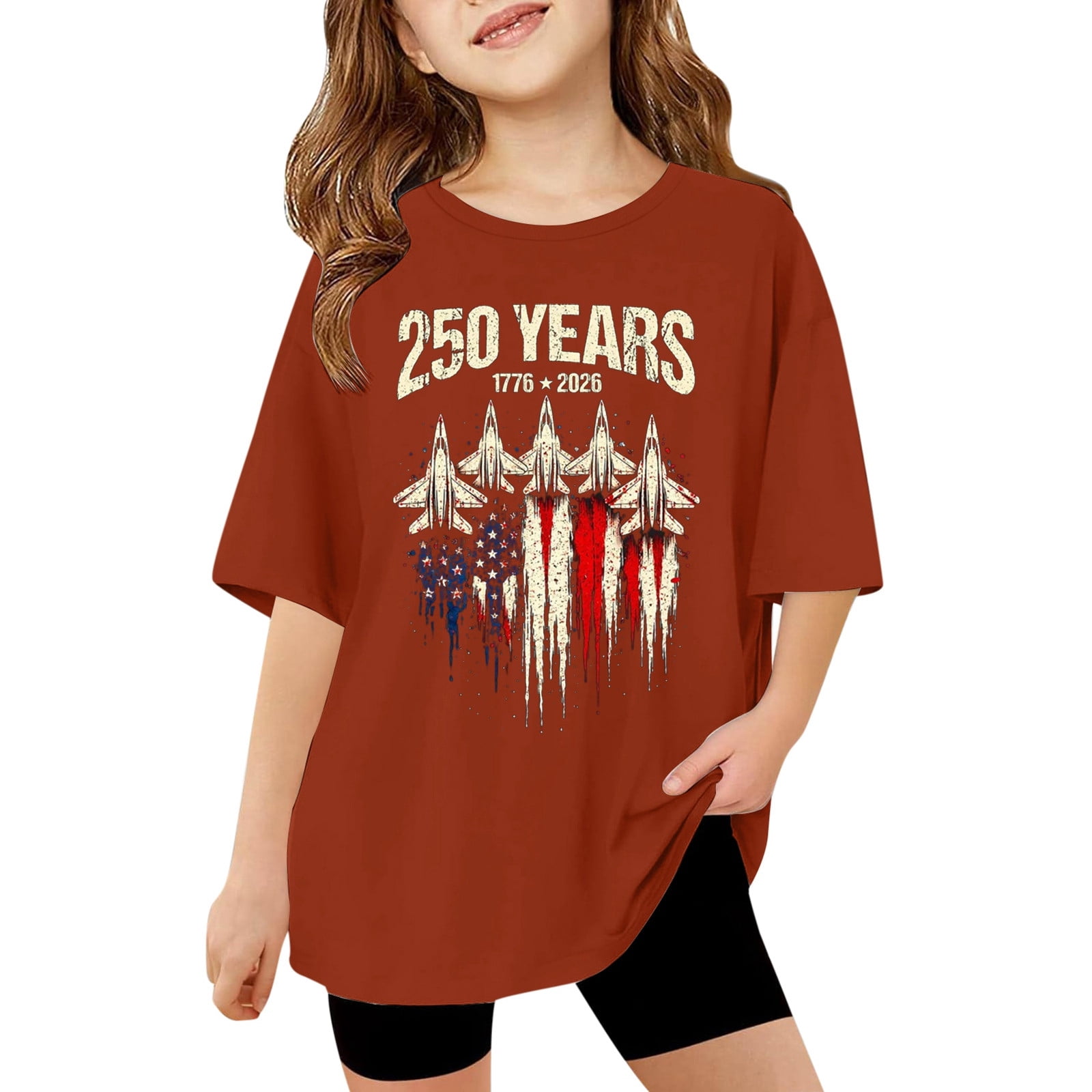 Kids Graphic Print Tee and Shirts for Girls and Boys Comfortable Casual ...