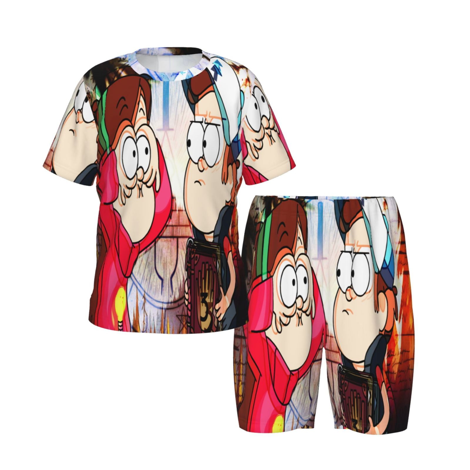 Kids Gravity Fall Pajama Set Kids Cartoon Tee Shirt And Short Set 2PCS ...