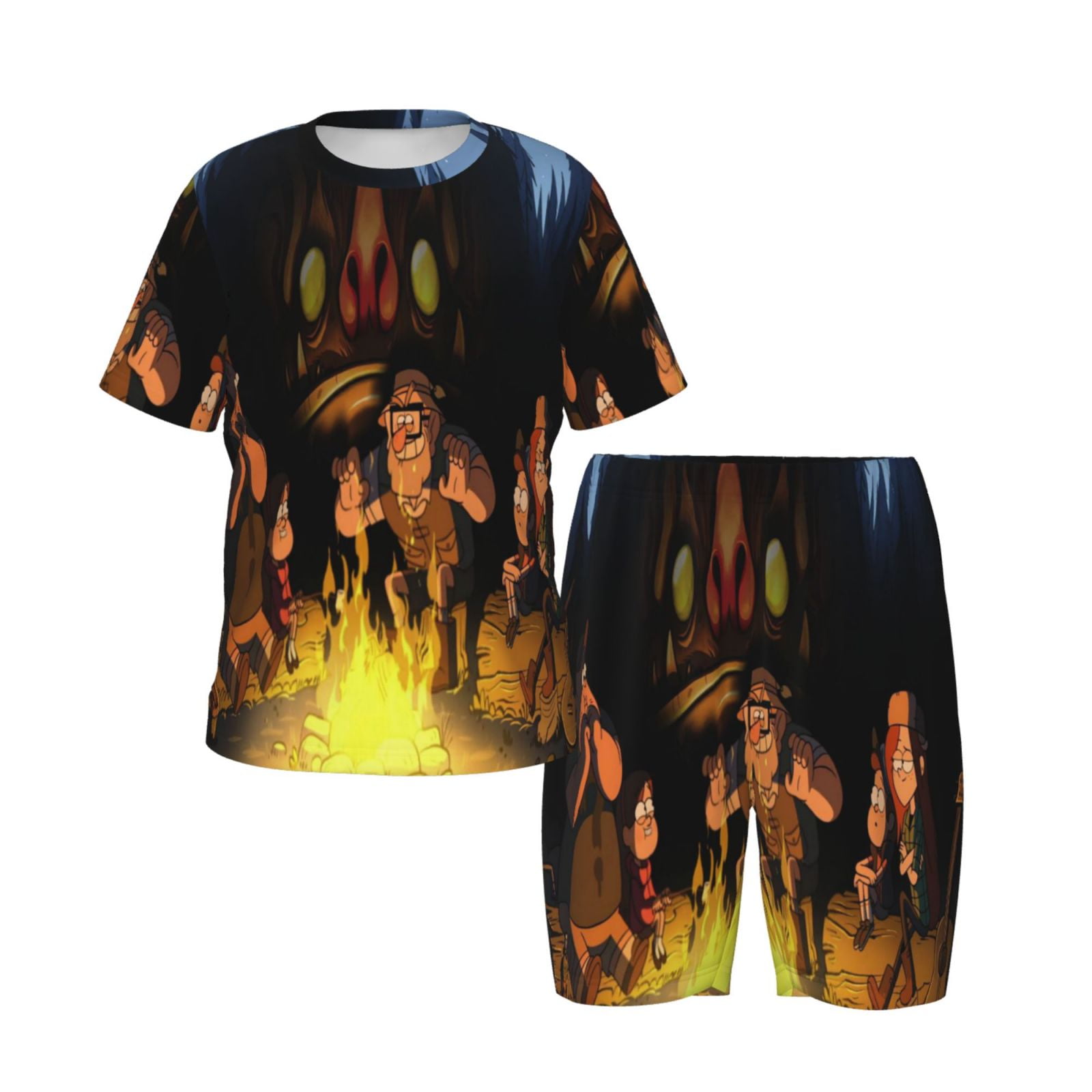 Kids Gravity Fall Pajama Set Kids Cartoon Tee Shirt And Short Set 2PCS ...