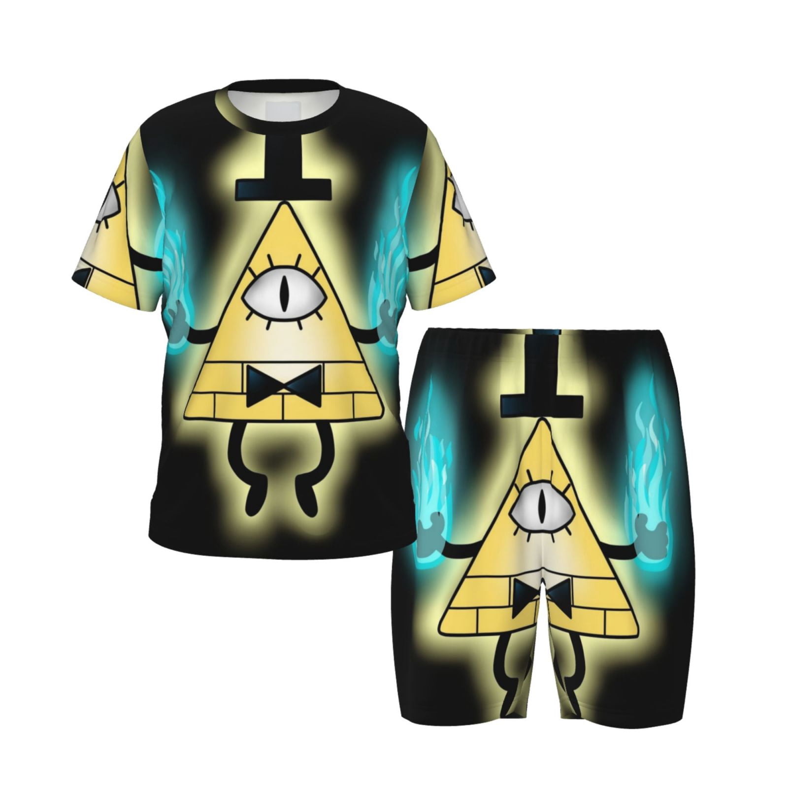 Kids Gravity Fall Pajama Set Kids Cartoon Tee Shirt And Short Set 2PCS ...