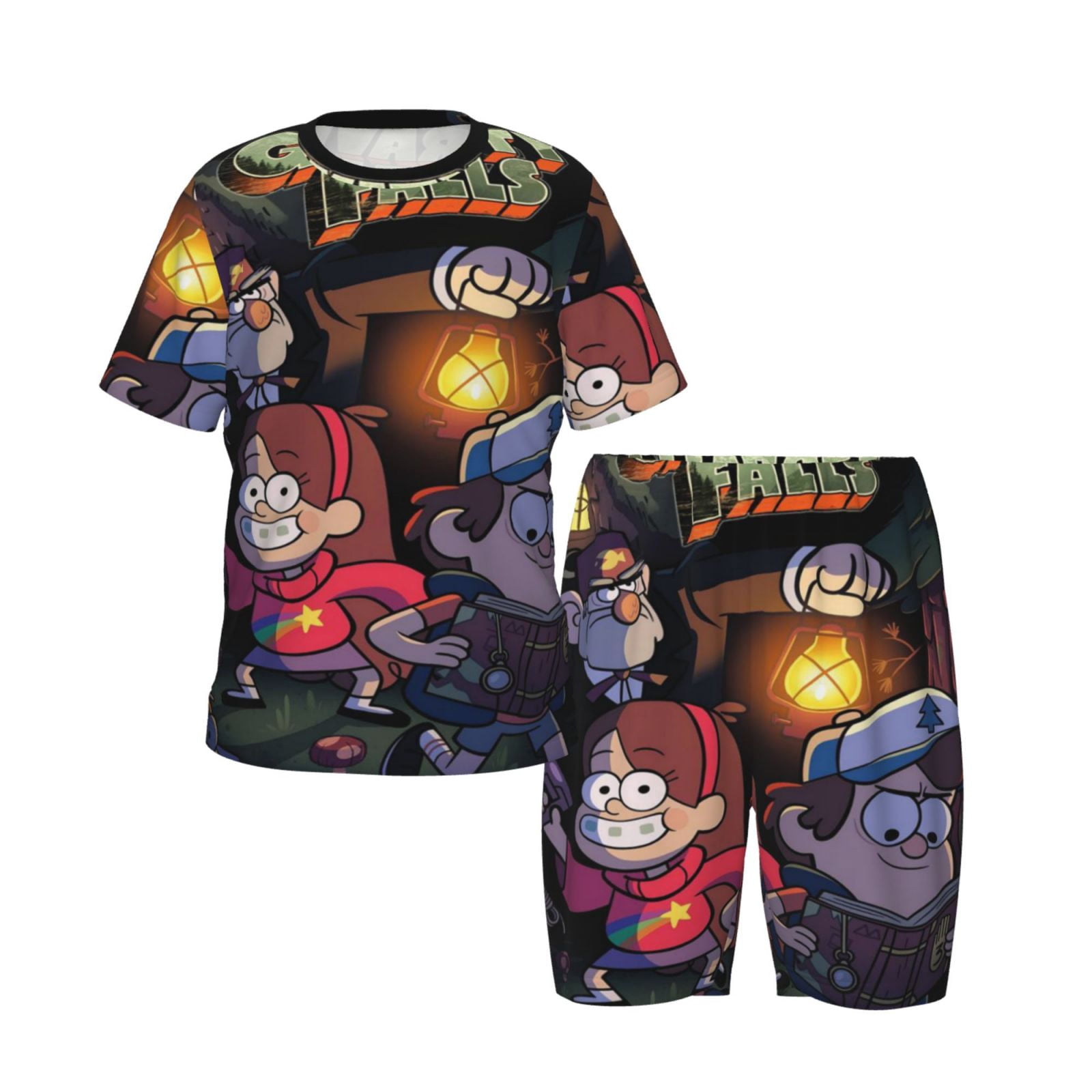 Kids Gravity Fall Pajama Set Kids Cartoon Tee Shirt And Short Set 2PCS ...