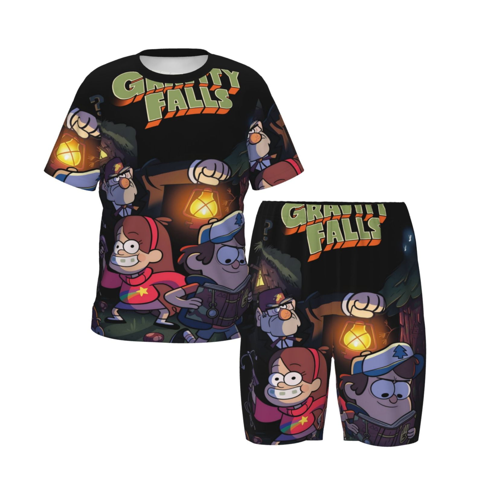 Kids Gravity Fall Pajama Set Kids Cartoon Tee Shirt And Short Set 2PCS ...