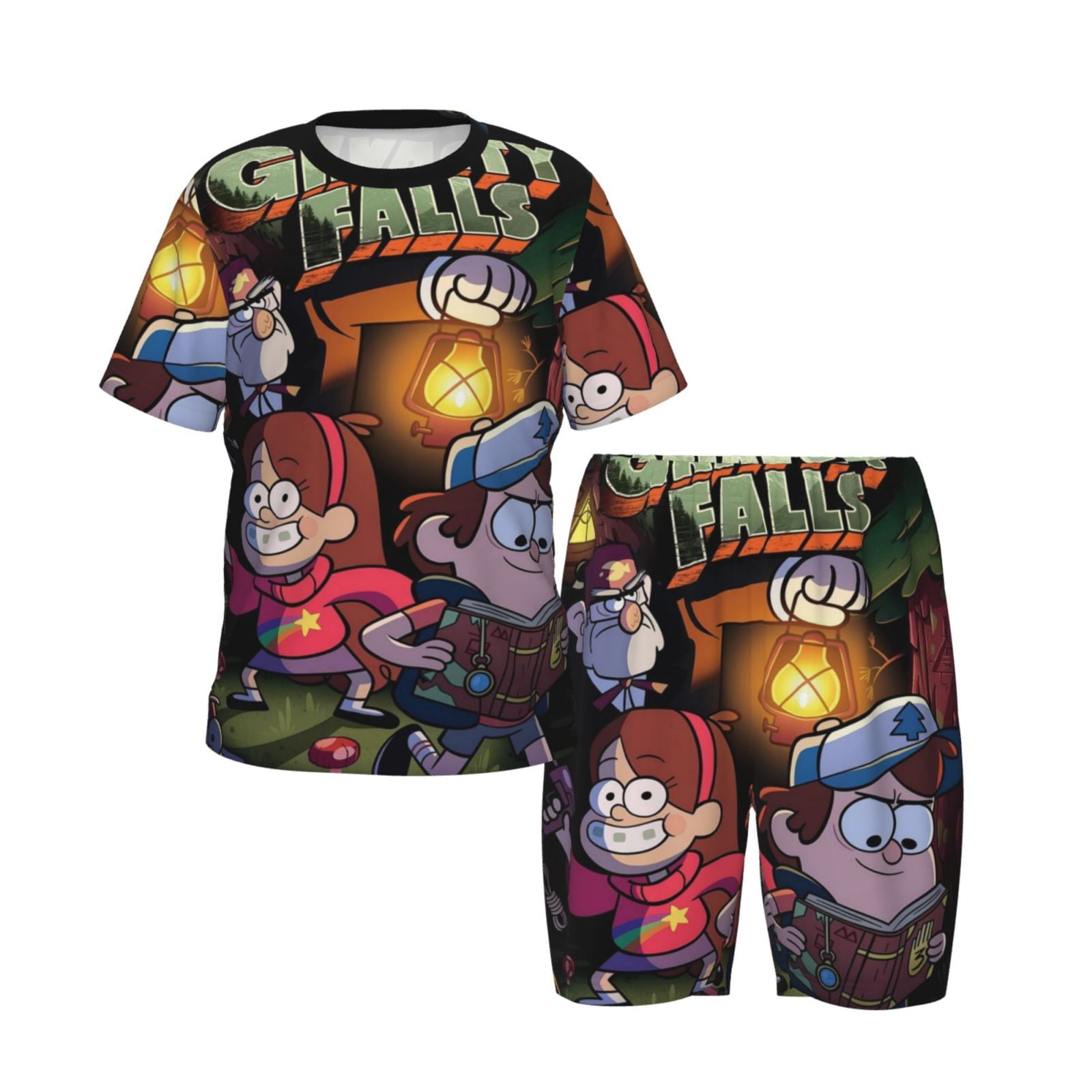 Kids Gravity Fall Pajama Set Kids Cartoon Tee Shirt And Short Set 2PCS ...