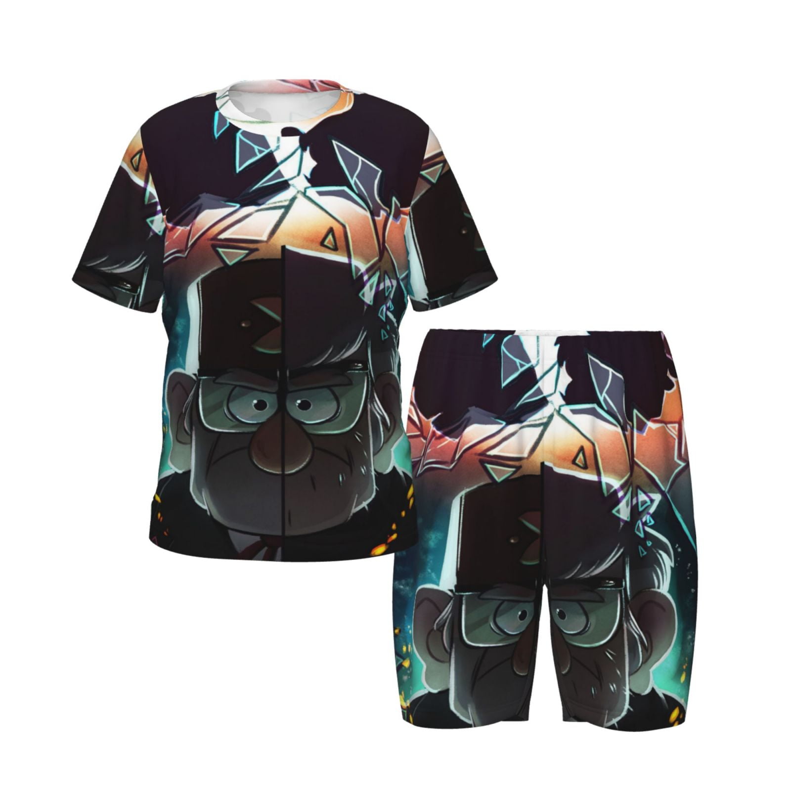 Kids Gravity Fall Pajama Set Kids Cartoon Tee Shirt And Short Set 2PCS ...