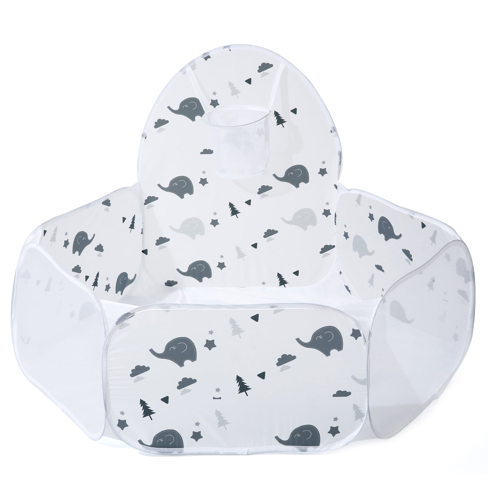 Kids Gray Elephant Ball Pit Large Pop Up Childrens Ball Pits Tent for ...