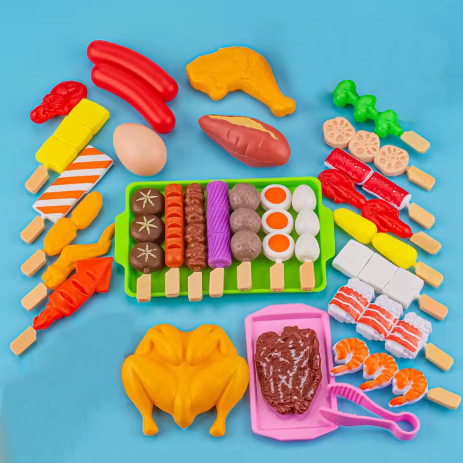 Kids Grill Playset Kitchen Pretend Play Set for Kids BBQ Grill Playset ...