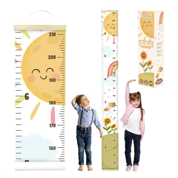 Kids Growth Chart for Wall - 82"x7.9" Premium Canvas Removable Height ...