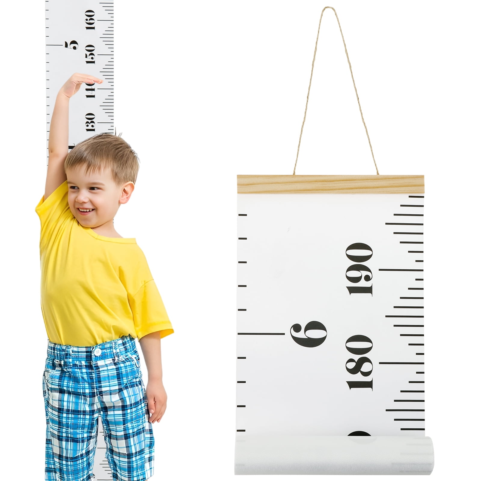Kids Growth Chart Wall Hanging Removable Baby Growth Height Chart ...
