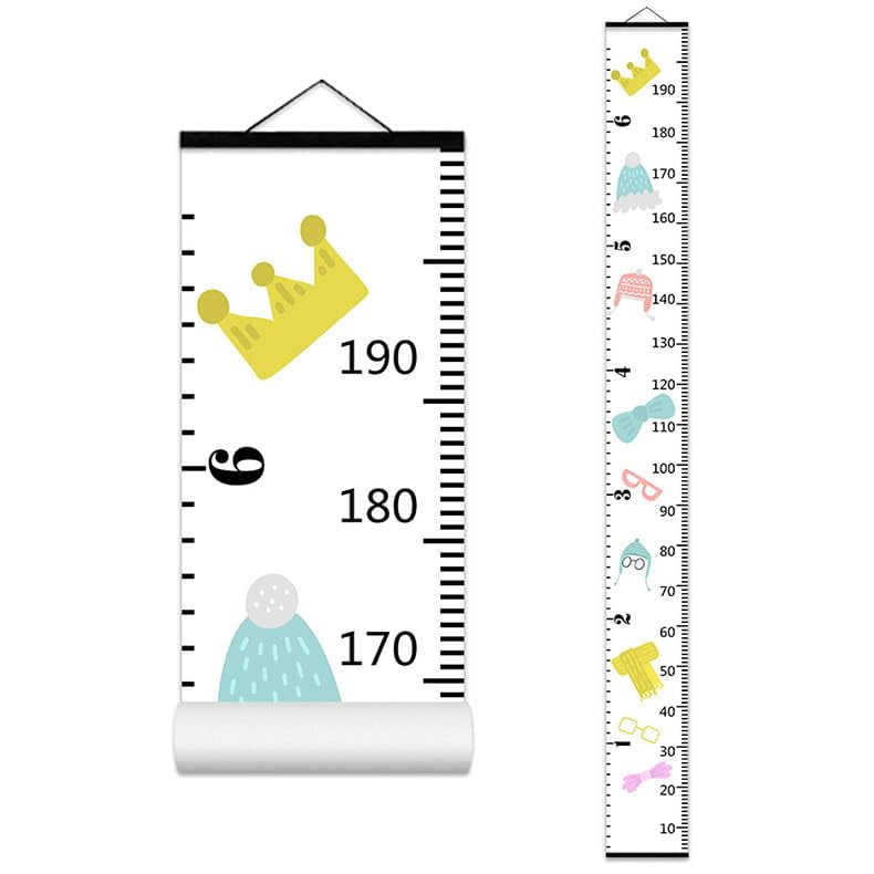 Kids Growth Height Chart for Wall, Removable Waterproof Canvas Height ...