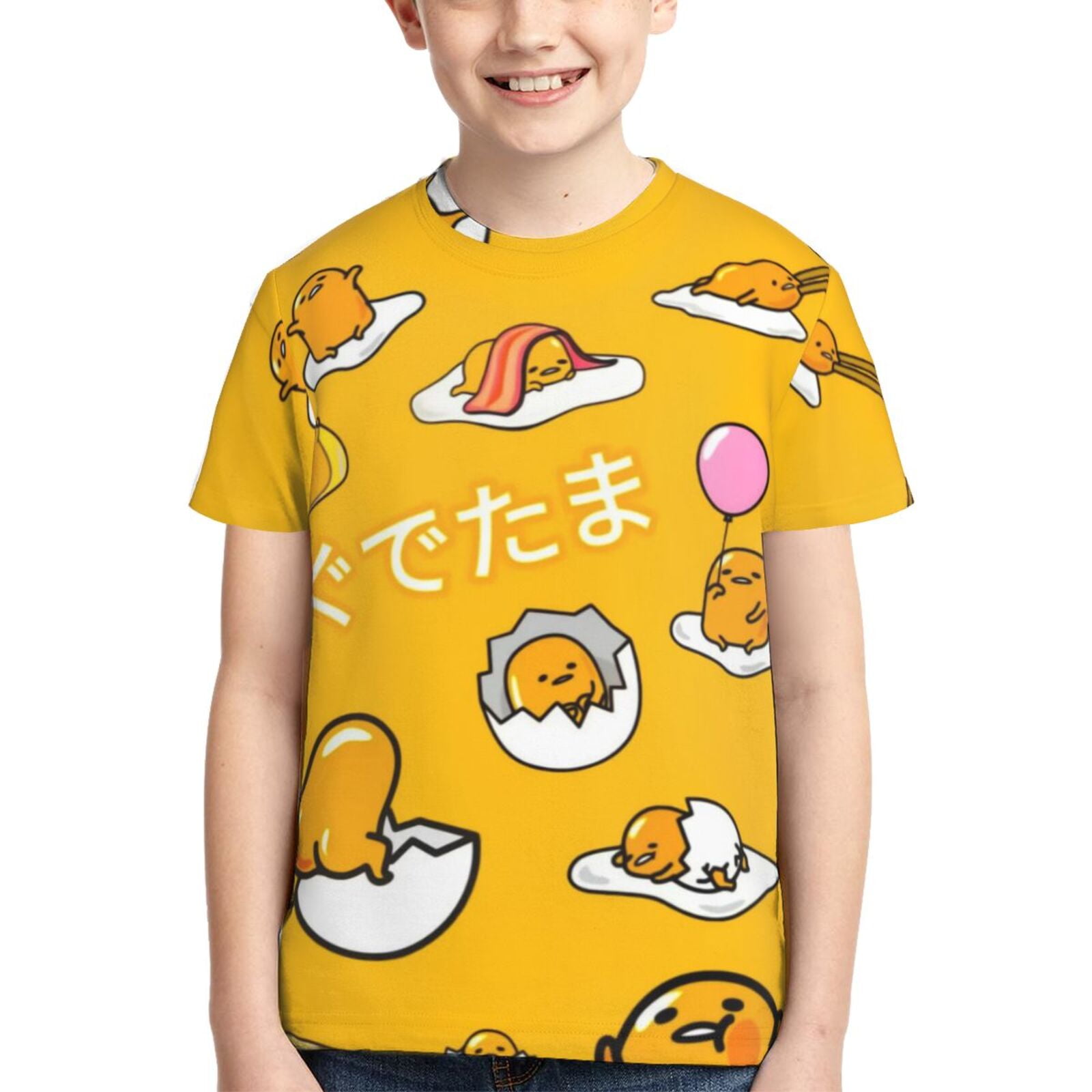Kids Gudetama Shirts 3D Printing Cartoon T Shirt Casual Top Summer ...