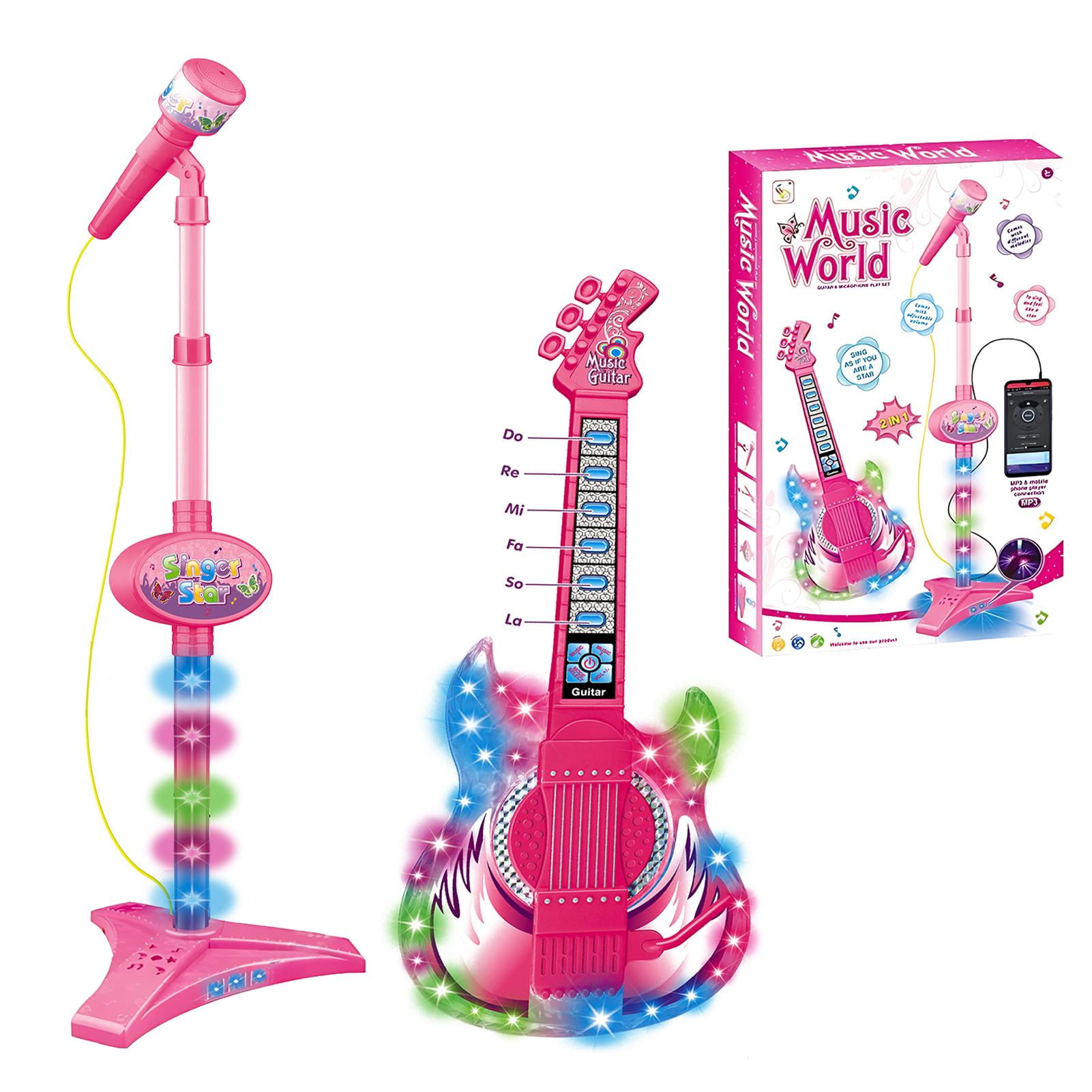 Kids Guitar and Microphone SetLearning Musical Instrument ToyGuitar ...