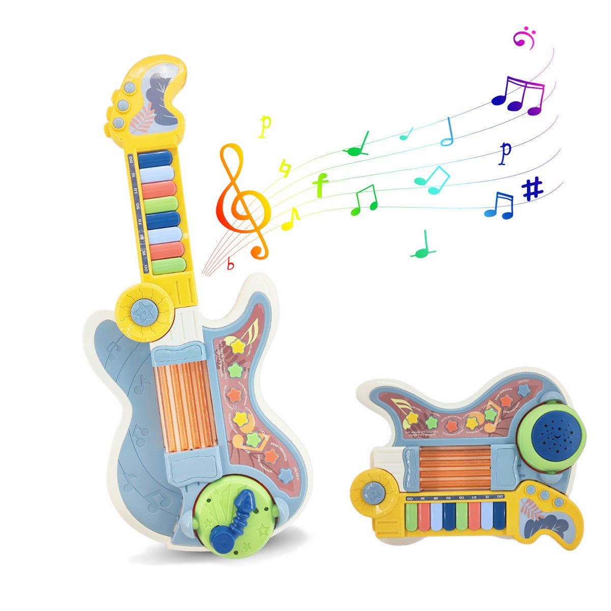 Kids Guitar Musical Toy, Guitar Piano 4 in 1 Musical Instruments with ...