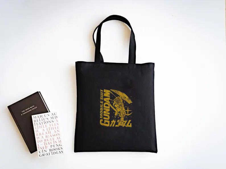 Kids Gundam MSG Logo Mecha Mono Anime TV Show Graphic Tote Bag ...