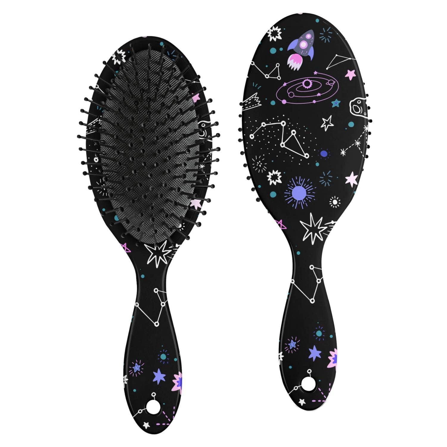 Kids Hair Brush Detangler Brushes - Galaxy - Midi Detangling Brush With ...