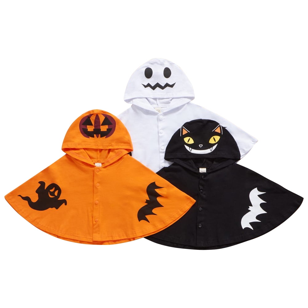 Kids Halloween Ghost Hood Costume Hooded Cape Cloaks Toddler Boy Girl ...