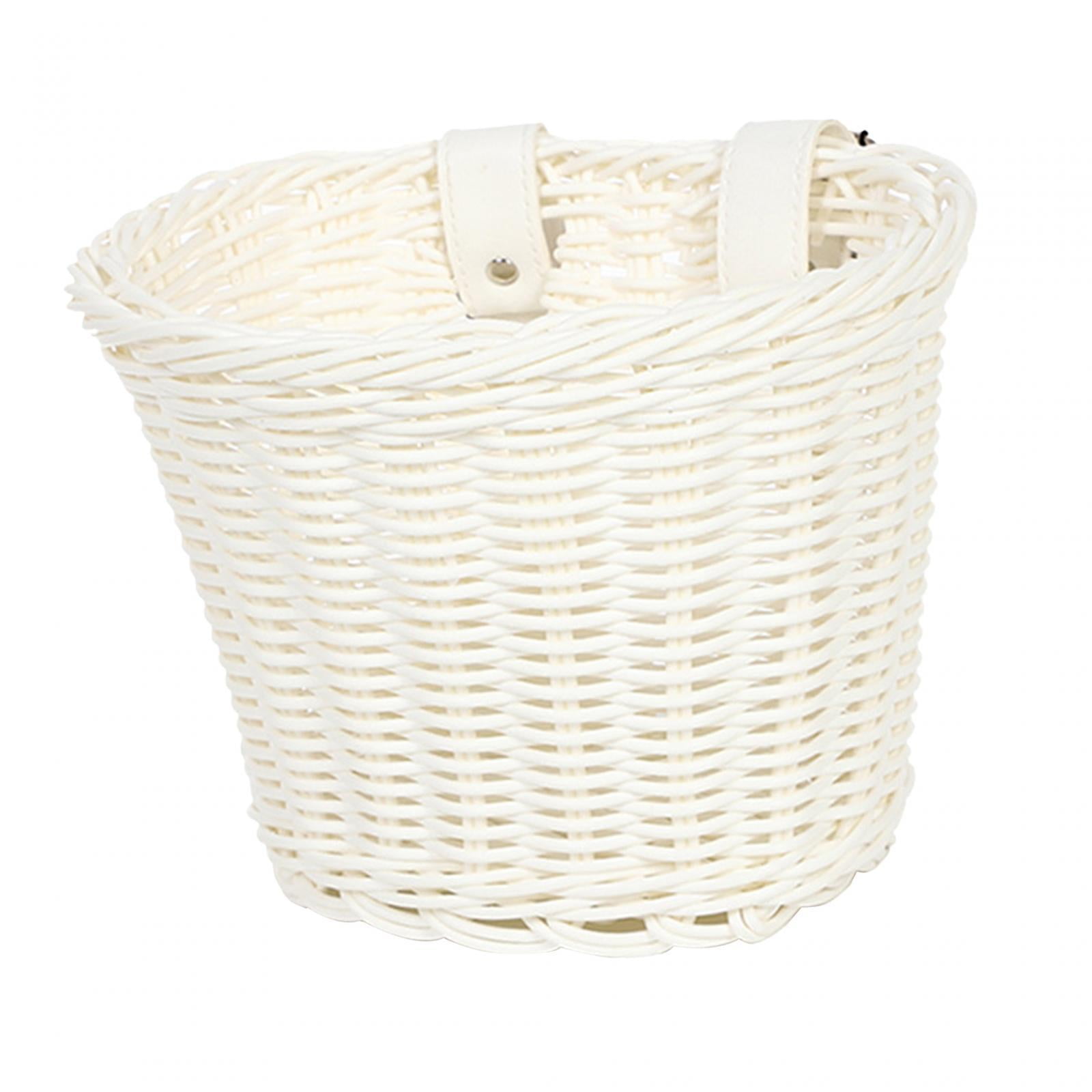 Kids Handlebar Bike Basket Imitation Rattan Hand Woven Basket Stylish ...