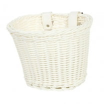 ProSource Style Removable Wicker Bike Basket, Front Handlebar Accessory ...