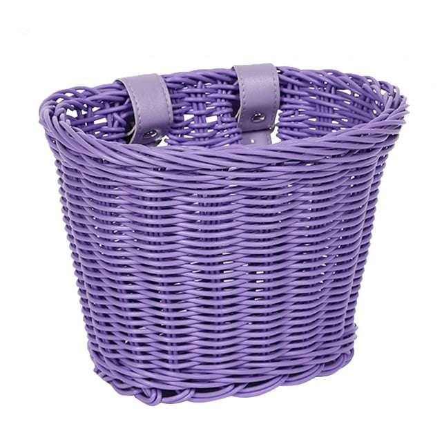 Kids Handlebar Bike Basket Imitation Rattan Hand Woven Basket Stylish ...