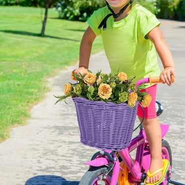MINI-FACTORY Kid's Bike Basket, Cute Flower + Bling DIY Crystal ...