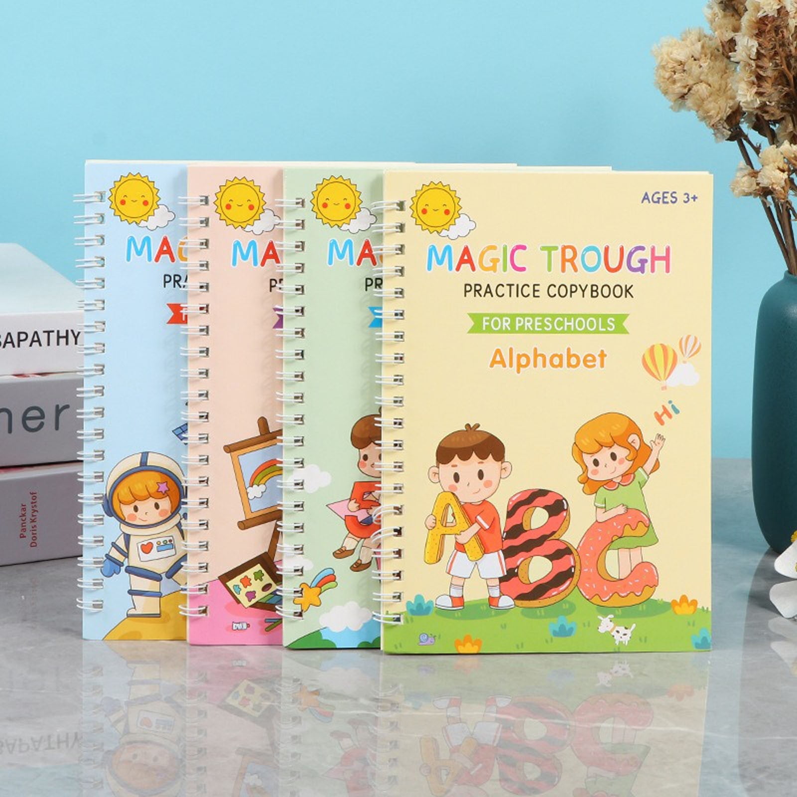 KlDs Handwriting Practice Book with Grooves & Guides - Multifunctional ...